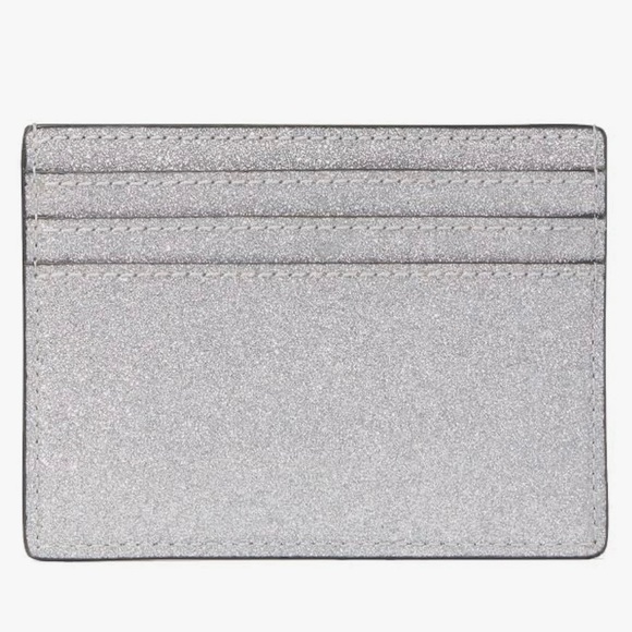kate spade | Bags | Kate Spade Silver Glimmer Slim Card Holder | Poshmark